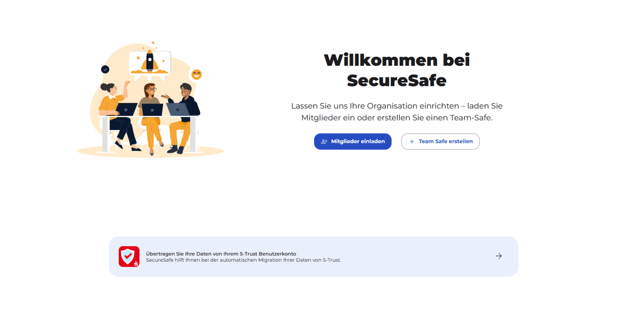 Wechselmöglichkeit zu SecureSafe